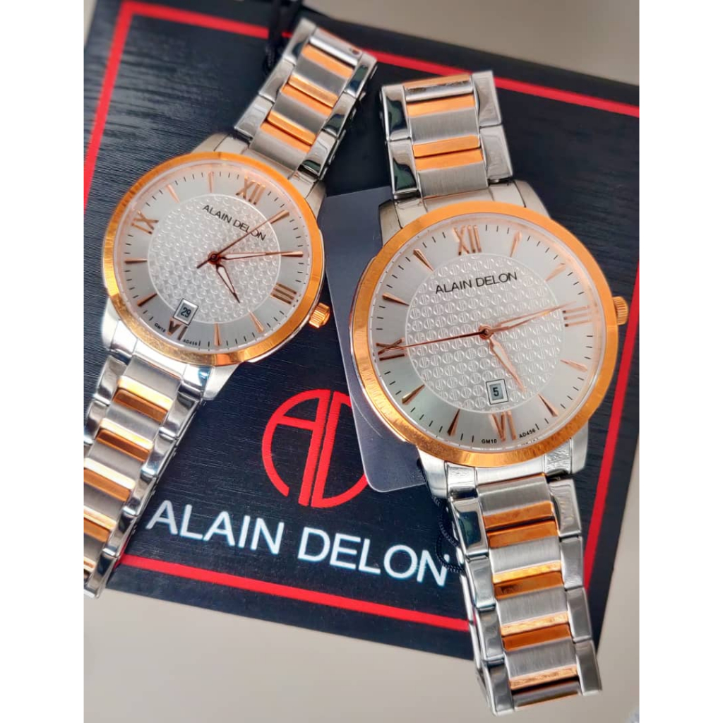 ALAIN DELON ANALOG WATCH COUPLE SET AD456 (WHITE) | Shopee Malaysia
