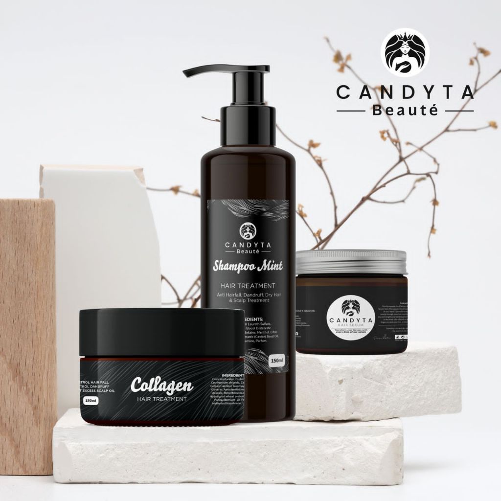 COMBO CANDYTA SHAMPOO TREATMENT + CARROT MOISTURISER COLLAGEN + SERUM CAPSULE | Shopee Malaysia