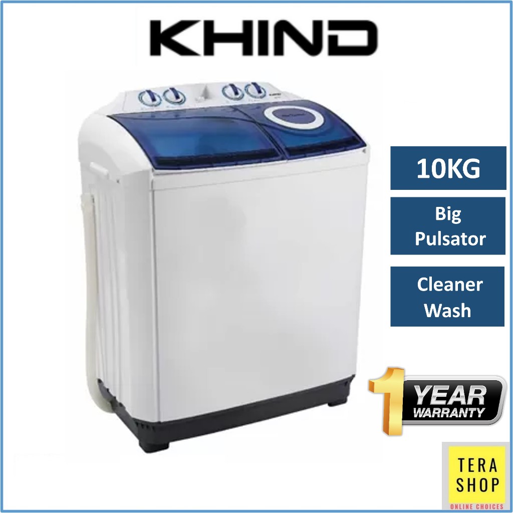 Khind WM717 Twin Tub 7KG Semi Auto Washing Machine Mesin Basuh | Shopee ...