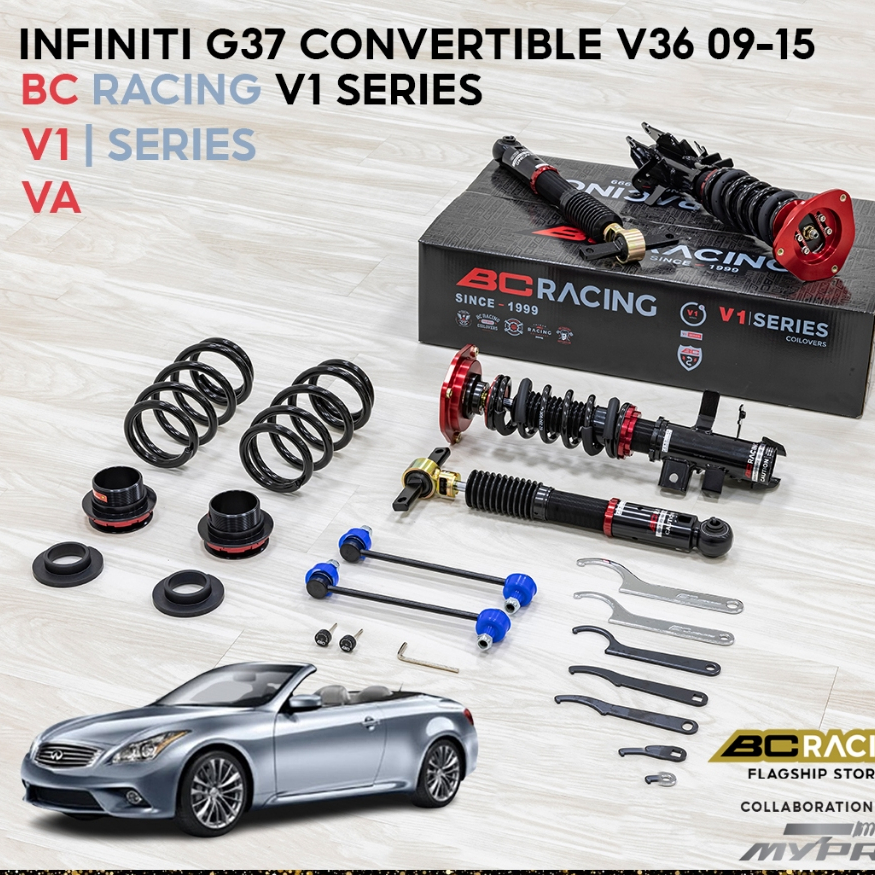 INFINITI G37 CONVERTIBLE V36 09-15 BC Racing V1 Series High Low Soft ...