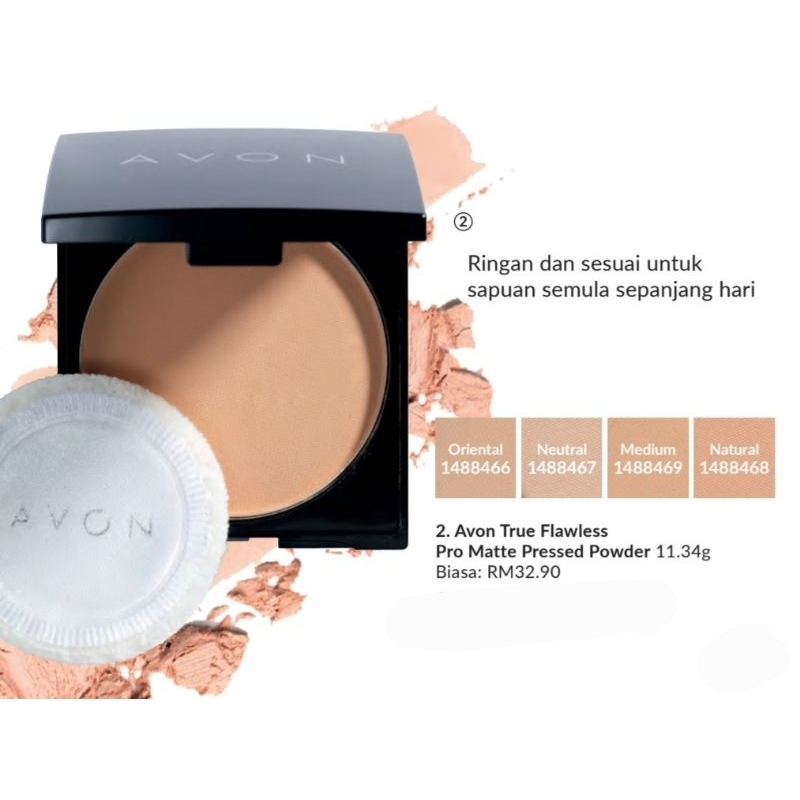 Avon True Color Flawless Pro Matte Pressed Powder 11.34g | Shopee Malaysia