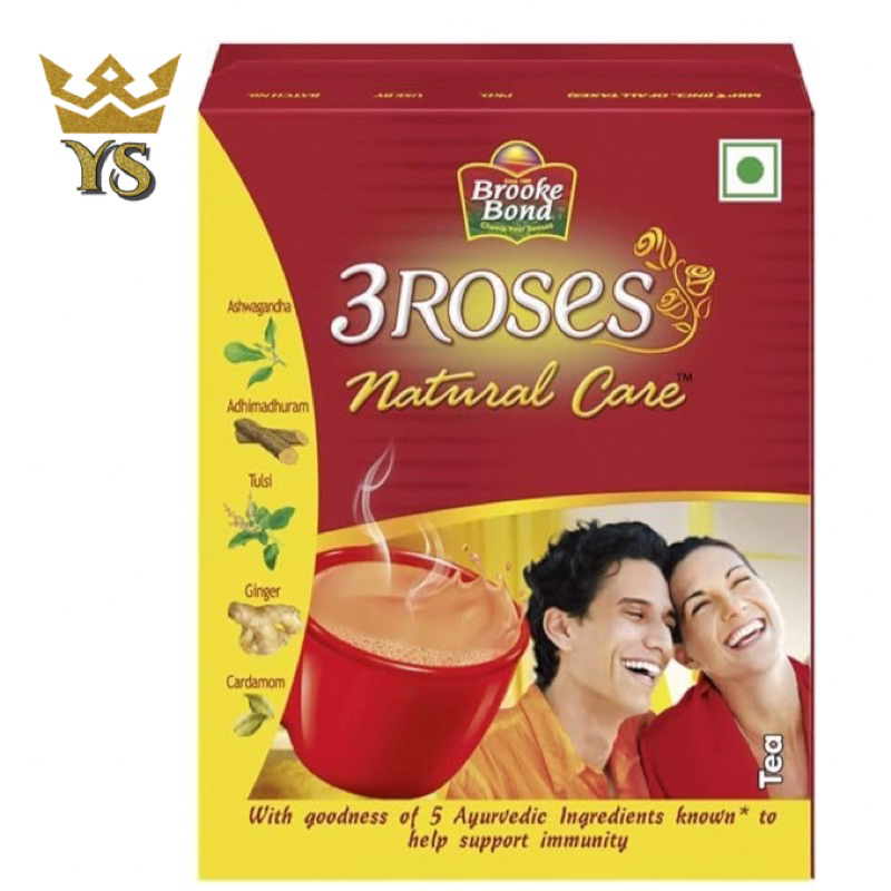 RED LABEL Brooke Bond 3 Roses Natural Care Tea, with 5 Ayurvedic ...