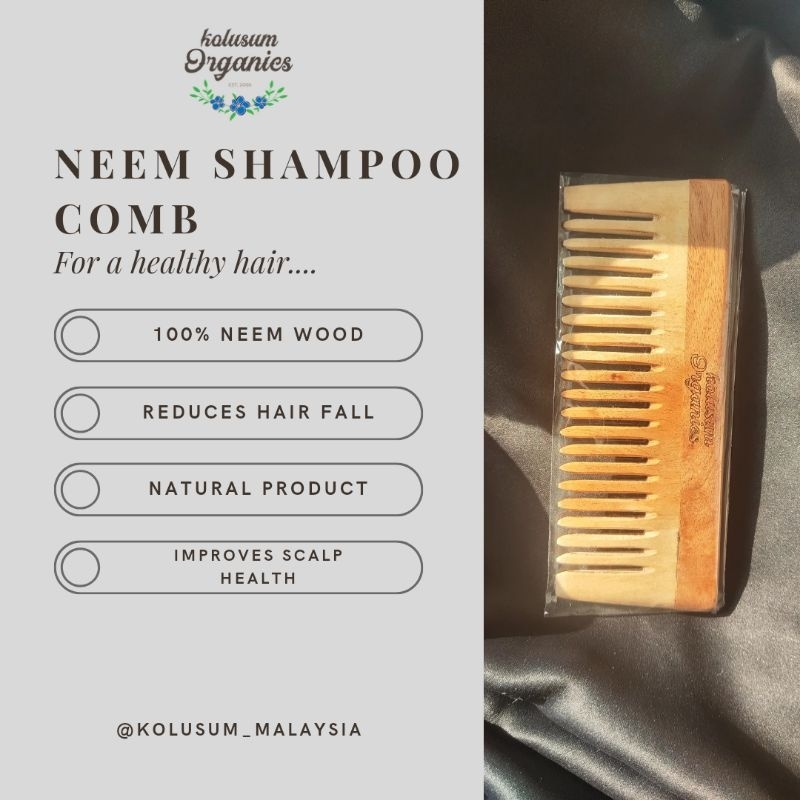 NEEM WOOD SHAMPOO COMB | Shopee Malaysia