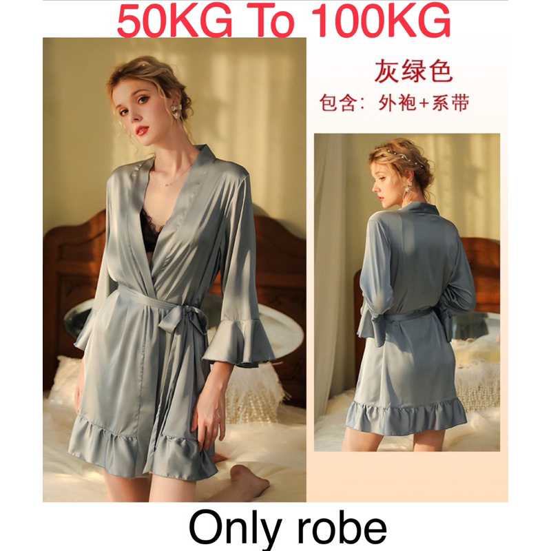 high quality satin ice silk robe Sexy Robe Only robe sexy robe can fit ...