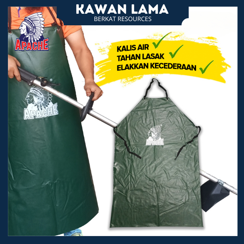 APACHE Grass Cutter Apron Baju Mesin Rumput Tebal Kalis Air Water Proof ...