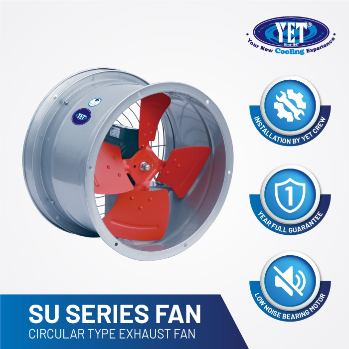 YET SU Series Heavy Duty Industrial Circular Exhaust Fan Low noise ...