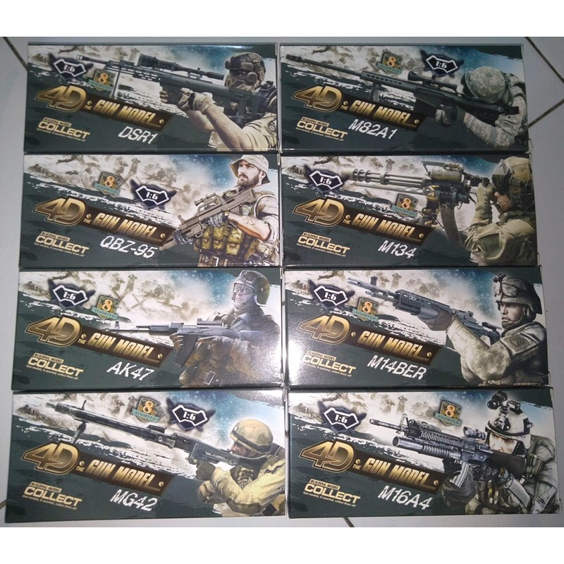 4D GUN MODEL KIT PUBG ASKAR ACTION FIGURE DISPLAY MILITARY TOYS ...