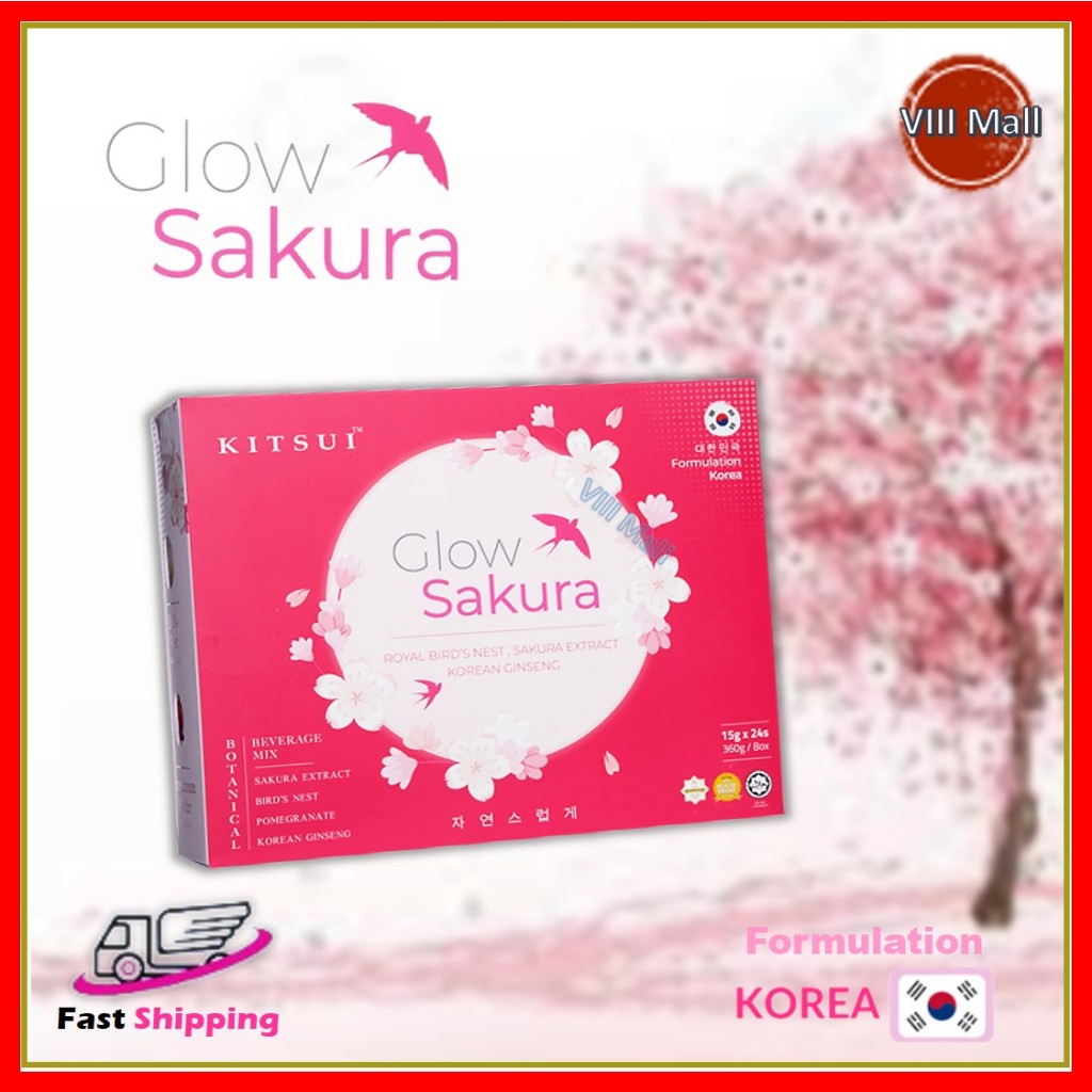 KITSUI Glow Sakura Bird's Nest & Sakura Extract for Whitening ...