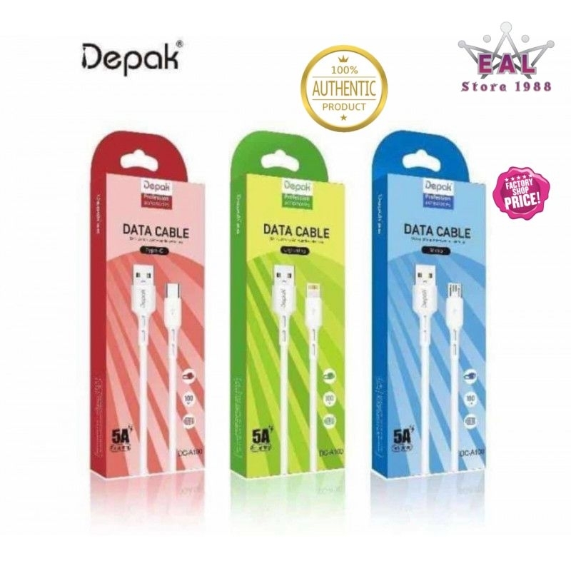 DEPAK DC-A100 Micro / IP / Type C USB Data Charging CABLE 100cm (ready ...