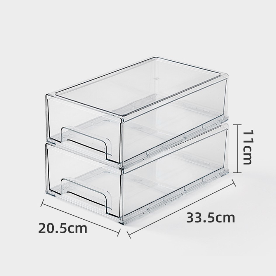 Multi Fridge Drawer Food Vegetable Storage Box Rack Stackable Kitchen ...