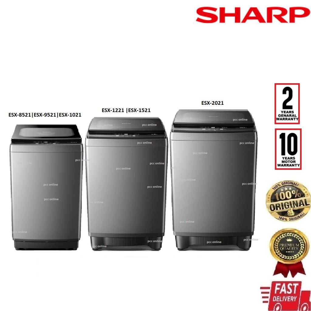 Sharp Washing Machine Fully Auto ESX8521-8KG| ESX9521-9KG| ESX1021-10KG ...