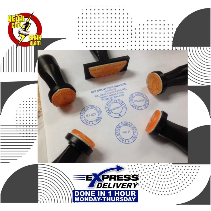 Rubber Stamp/Cop Company /Cop nama /Bank Cop/ COp Biasa ? Cop Buku ...