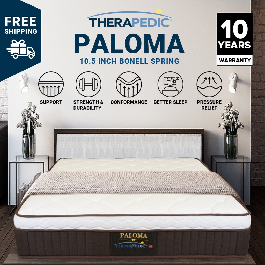 Therapedic USA | PALOMA - Euro Top Bonnell Spring Mattress (10.5 inches ...