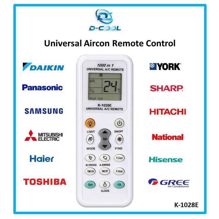 Universal Aircon Remote Control K-1028E | Shopee Malaysia