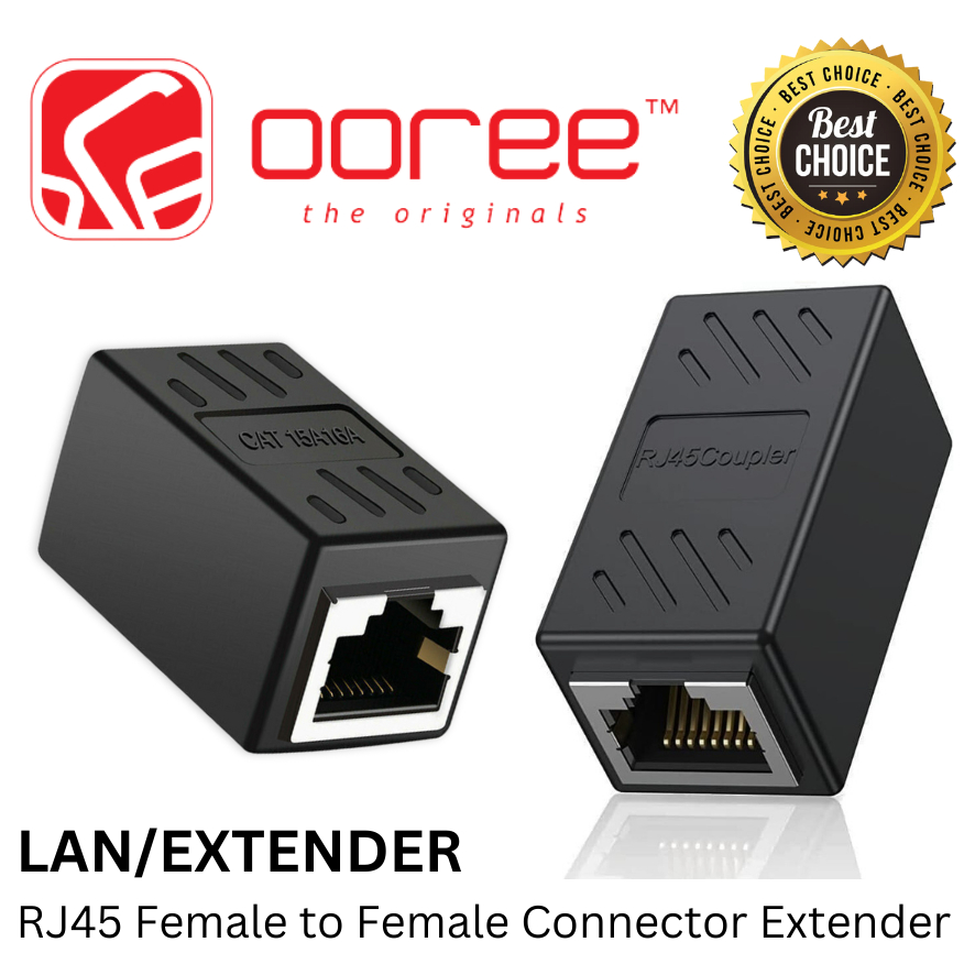 RJ45 COUPLER CONNECTOR ADAPTER FEMALE TO FEMALE NETWORK ETHERNET ...