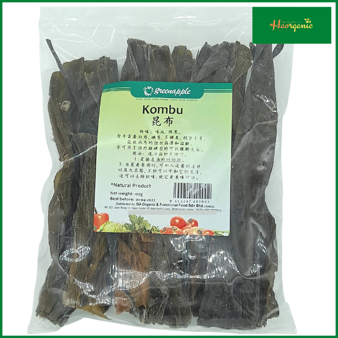 Natural Kombu 100g 天然昆布/海带Dashi Kombu Dried Kelp Seaweed Konbu | Shopee ...