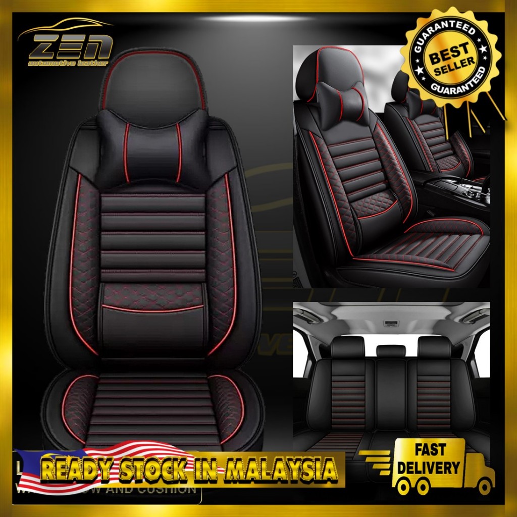 ZEN 7D series PU PREMIUM LEATHER Universal Car Seat Cover - 5-Seater ...