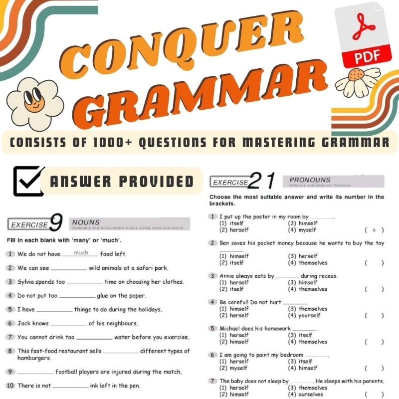 E84 Primary English Grammar I Conquer grammar worksheet | Shopee Malaysia
