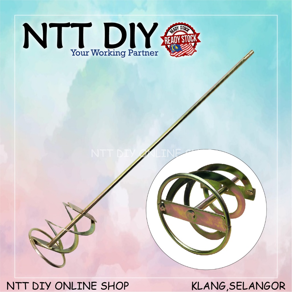 NTT DIY 24 Inch SDS Paint Mixer Handle Cement Plaster Paint Mixer Tool ...