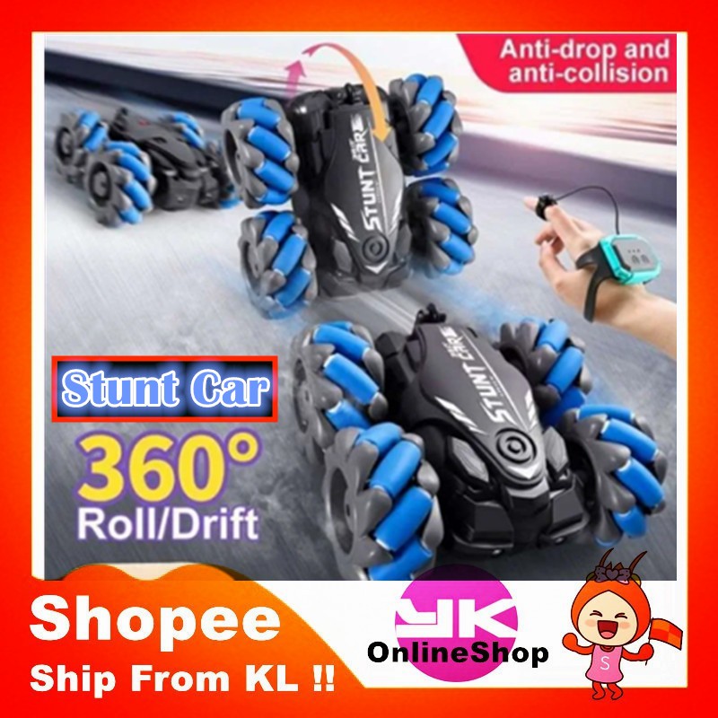 360° Car Double Sided Rotating RC Drift Stunt 360° Remote Control Hand ...
