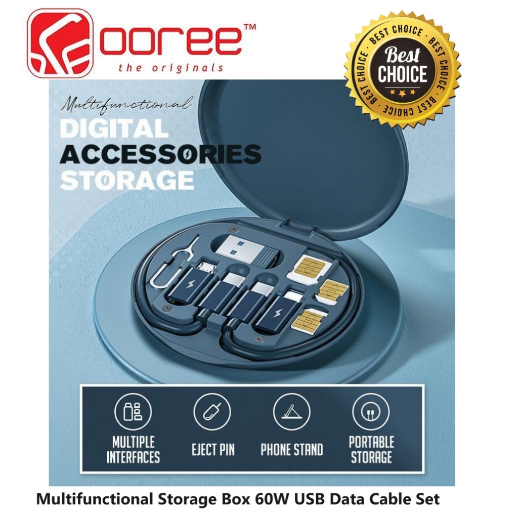 MULTIFUNCTIONAL STORAGE BOX 60 USB CABLE SET DATA CABLE FAST CHARGING ...