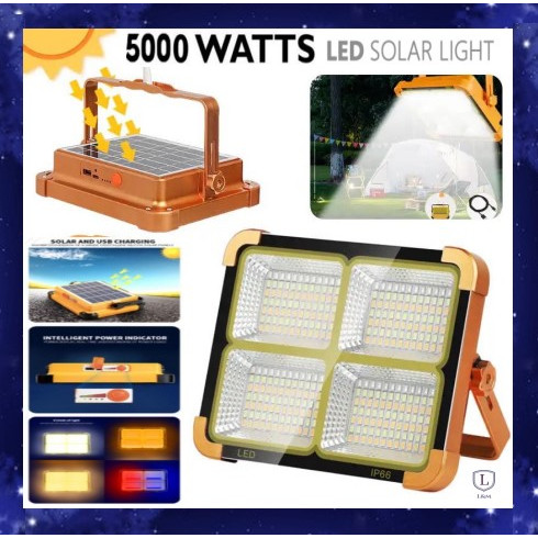 5000W Portable Solar Light LED Camping Lampu | Shopee Malaysia