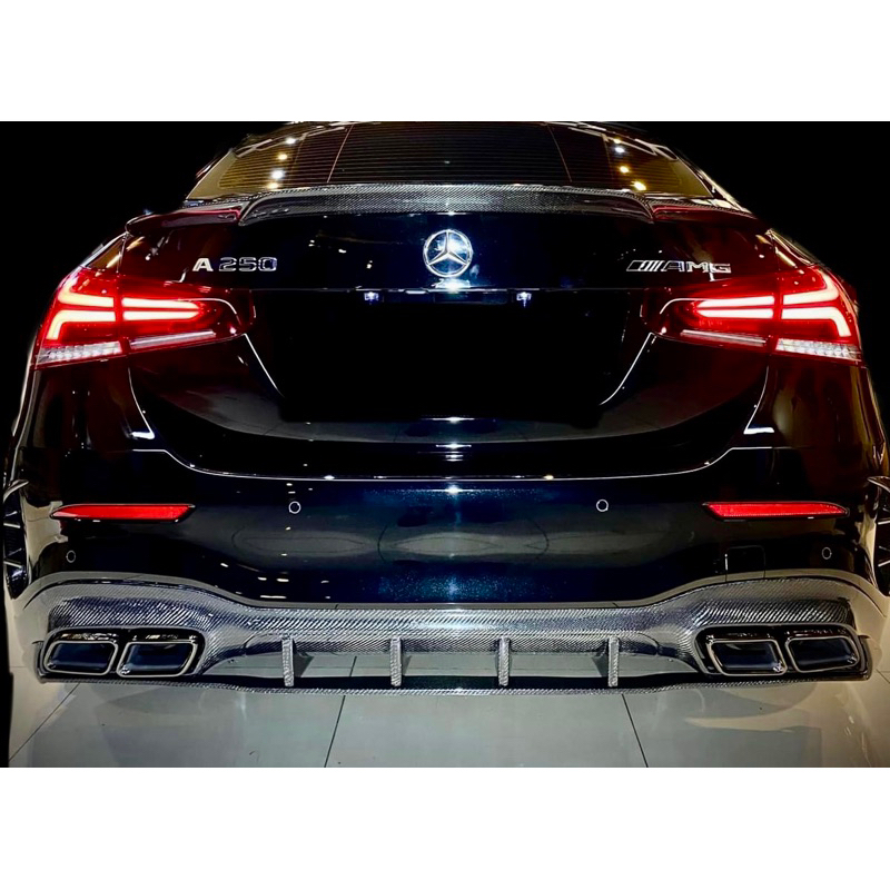 Mercedes Benz W177 V177 A class A35 A45 rear carbon diffuser skirt lip ...