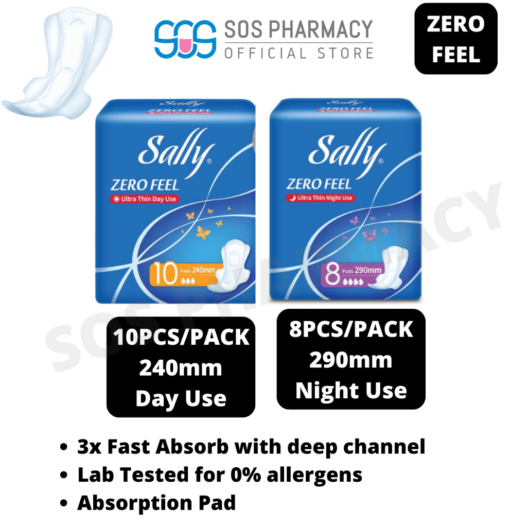 Sally | Sanitary Pad | Zero Feel - Day Use/Night Use (10Pcs/8Pcs ...