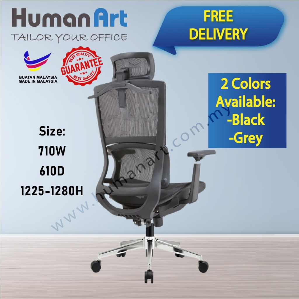 HumanArt High Back Ergonomic Mesh Office Chair Kerusi Office Kerusi ...