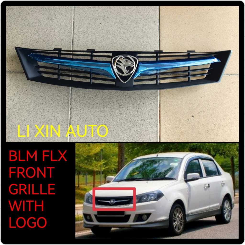 PROTON SAGA BLM FLX 2011-2015 FRONT GRILLE CHROME WITH LOGO EMBLEM ...