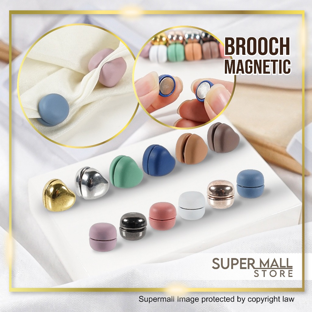 Brooch Magnet Tudung Magnetic Hijab Clip Safe Hijab Brooch Luxury ...