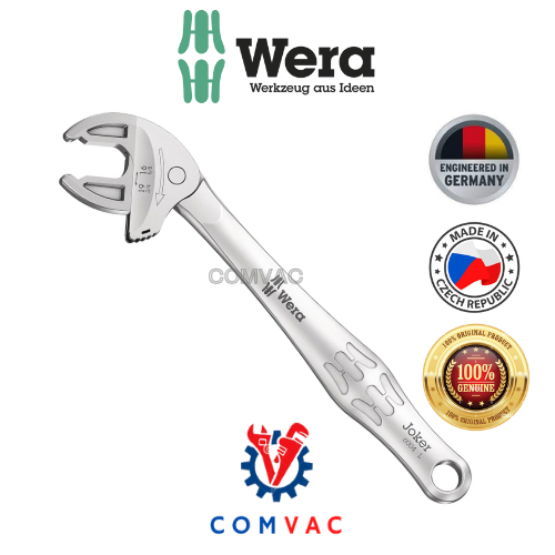 Wera 6004 Joker L with Self-Adjusting Monkey Ratchet Wrench, 16-19mm ...