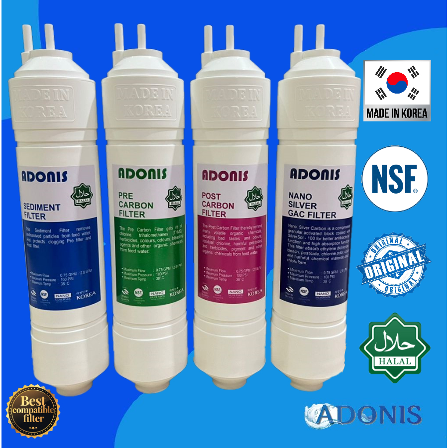 Halal Korea Adonis Replacement Water Filter / Dispenser U-Typec 10 Inches | Shopee Malaysia