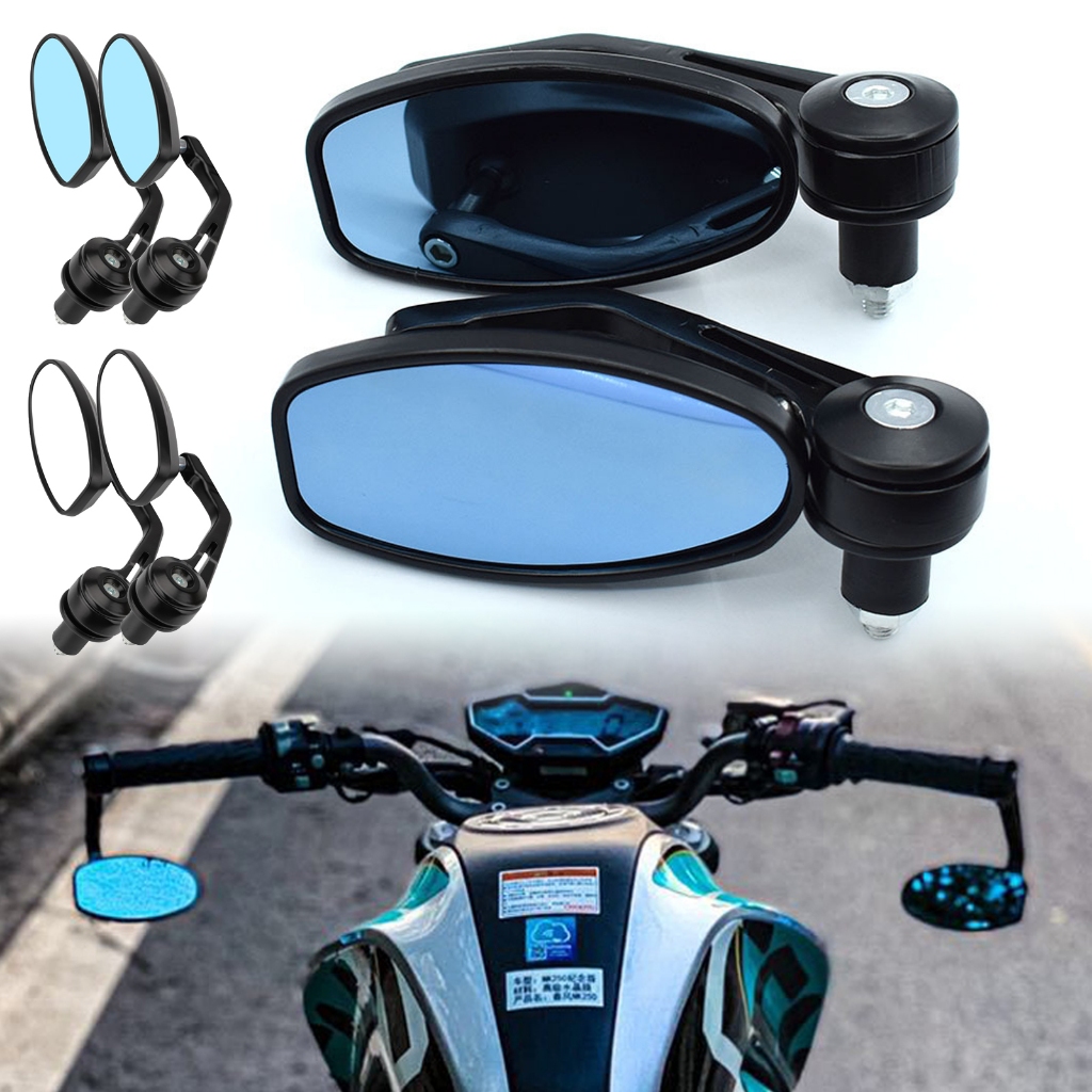 Motor Mirror 7/8 Handle Bar End Mirror 360 Pusing Motorcycle Alloy CNC ...