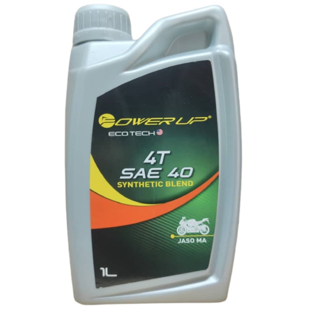MOTORCYCLE OIL - POWER UP ECO TECH 4T SAE 40 Synthetic Blend【1L】(Ready ...