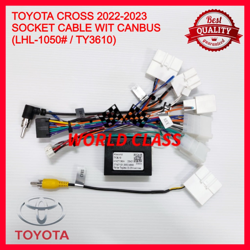 TOYOTA COROLLA CROSS 2022-2023 ANDROID SOCKET CABLE WIT CANBUS (LHL ...