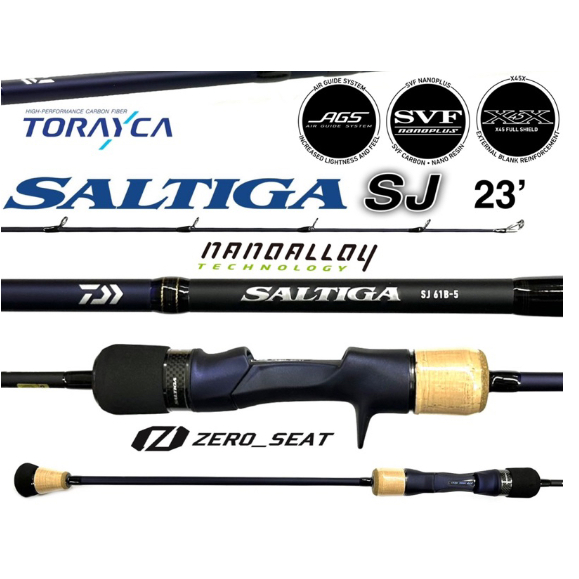 2023 DAIWA SALTIGA SJ 23’ Slow Jigging Fishing Rod SW Saltwater Jig Toray Japan Carbon AGS Fall ...