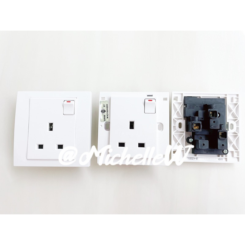 SIRIM Schneider Vivace White 13A 1 Gang Switched Socket | Shopee Malaysia