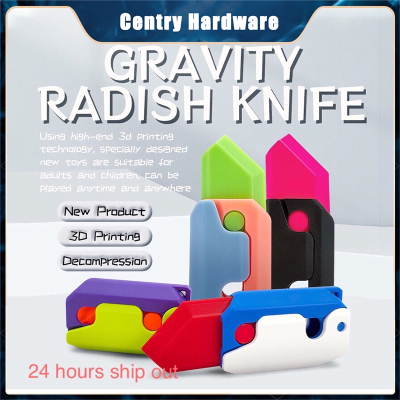 Fidget Tool Toys Knife,Adults 3D Printing Turnip Plastic Gravity Carrot ...