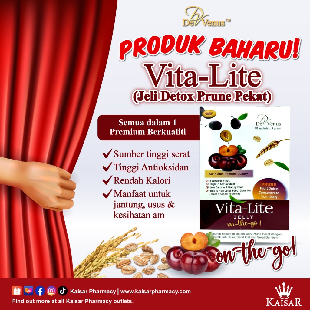 DETOX VITA-LITE PRUNE JELLY DETOX DE VENUS 10's/BOX | Shopee Malaysia