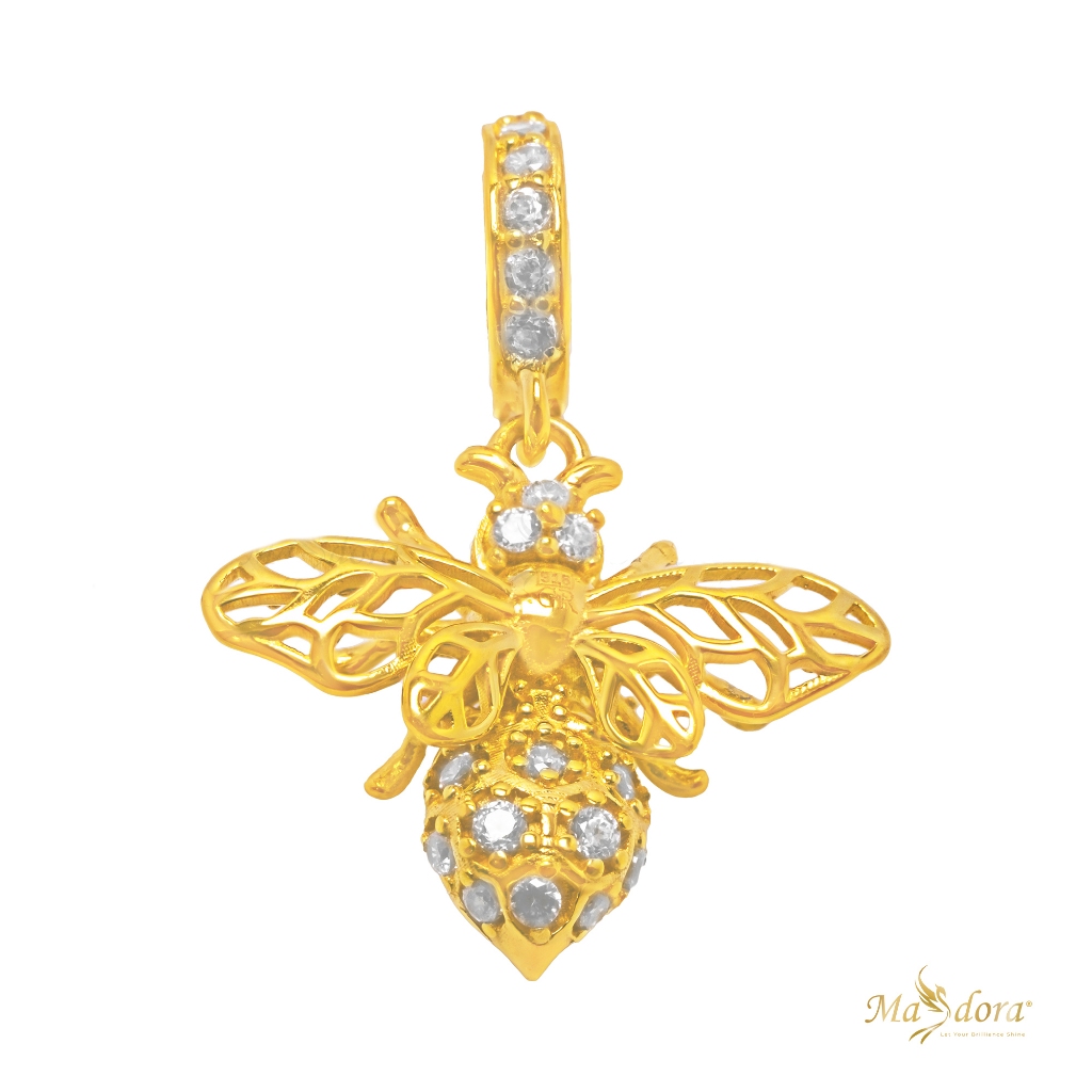 MASDORA 916 Gold Charms Charm Emas ~ Sparkling Bee (EMAS 916/22K ...