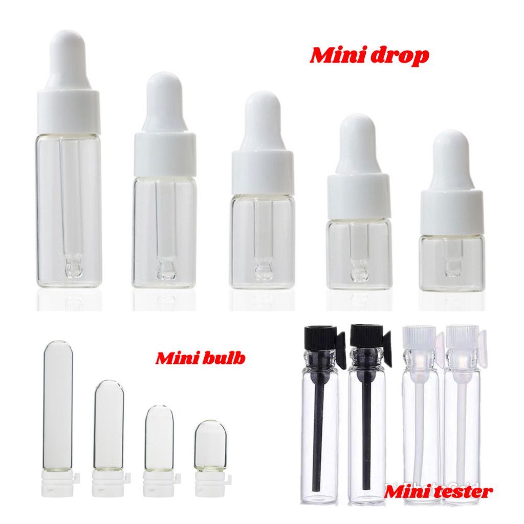 botol kosong mini tester minyak wangi(1pc)Glass Perfume Tester Bottle ...