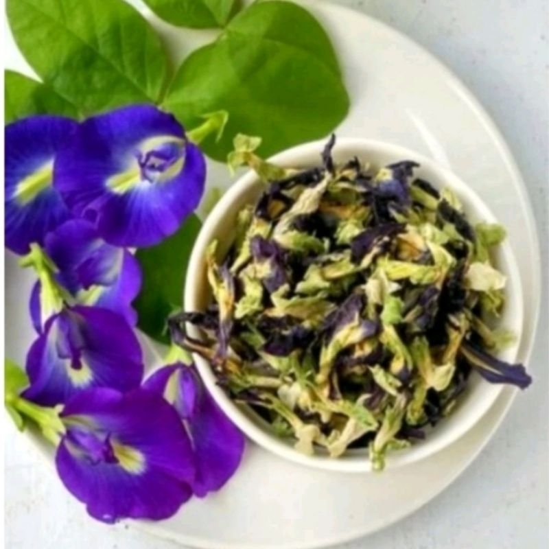 Bunga Telang kering organik semula jadi, blue pea Flower ( natural ...