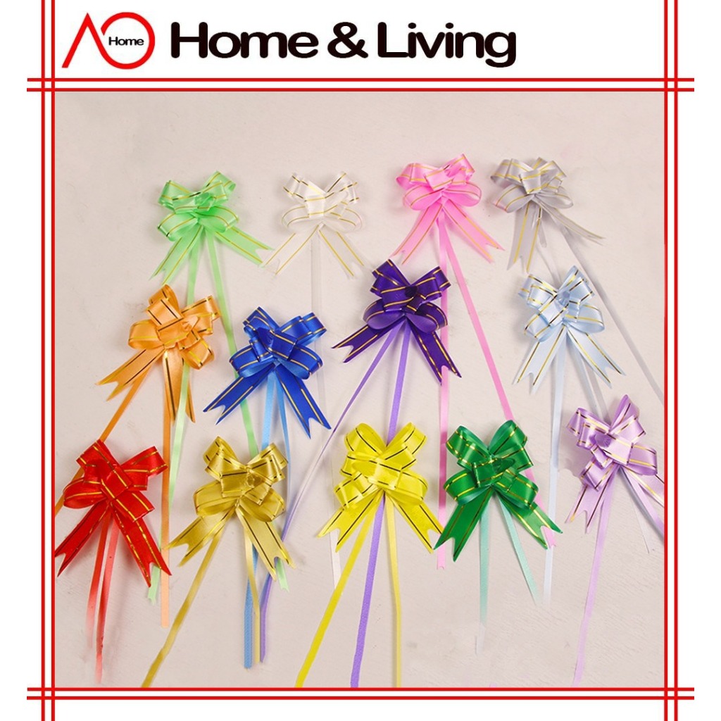 AO HOME Flower Design Ribbon Manual Drawn Pull Gift Wrapping ...
