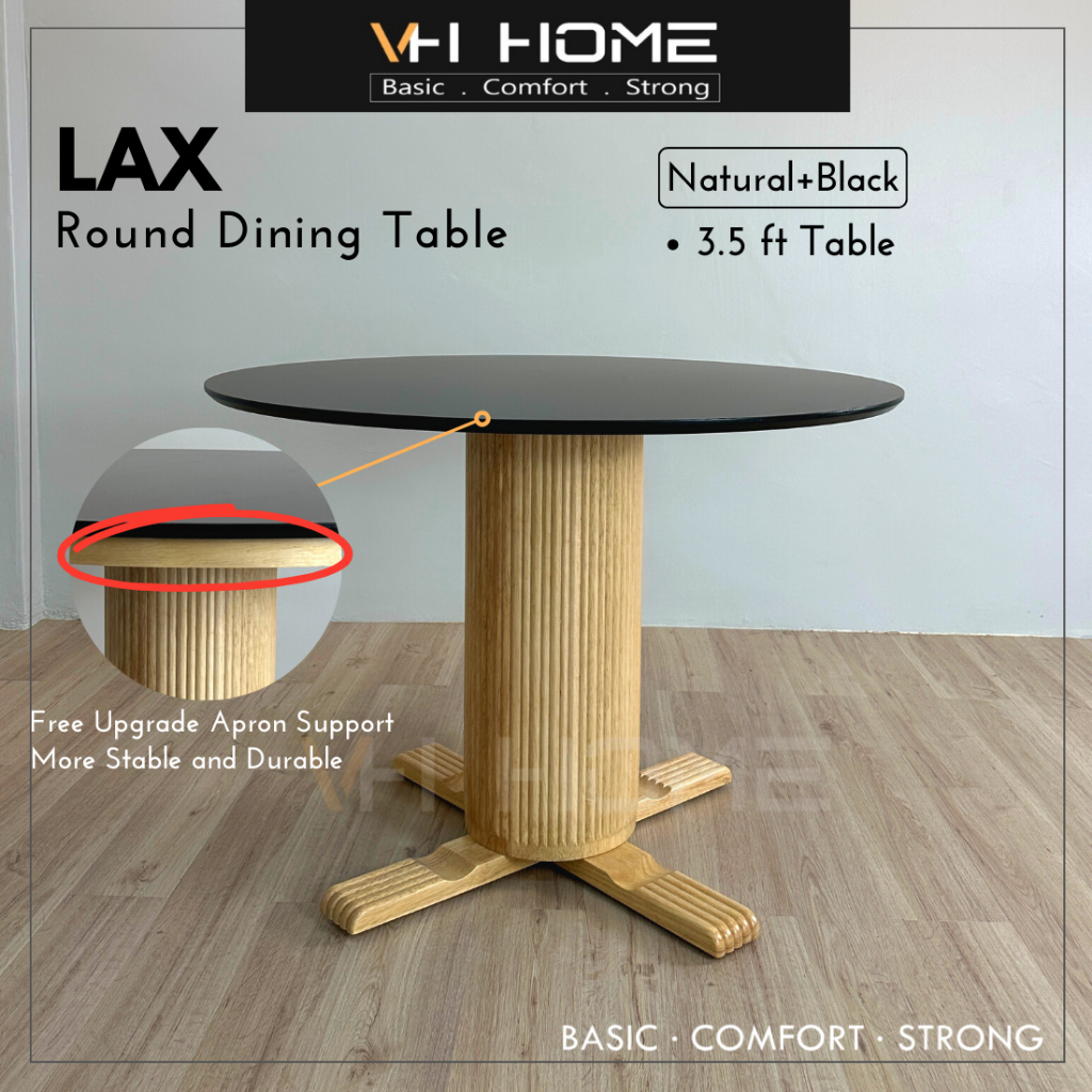 LAX Round Dining Table 2.5FT/3FT/3.5FT/4FT Special Modern Design Meja Makan Bulat | Shopee Malaysia