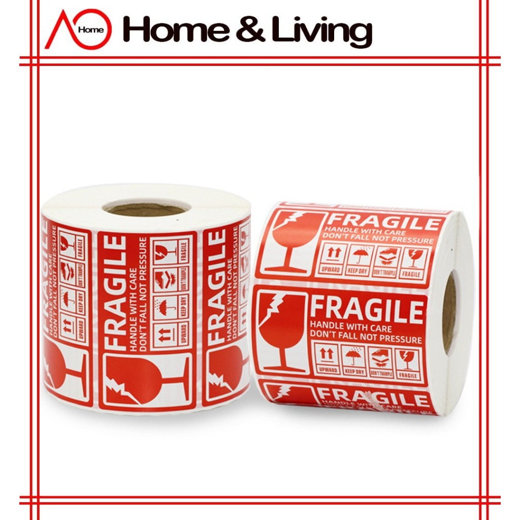 AO Home [1000pcs] Fragile Sticker Rolls Fragile Label Warning Label ...