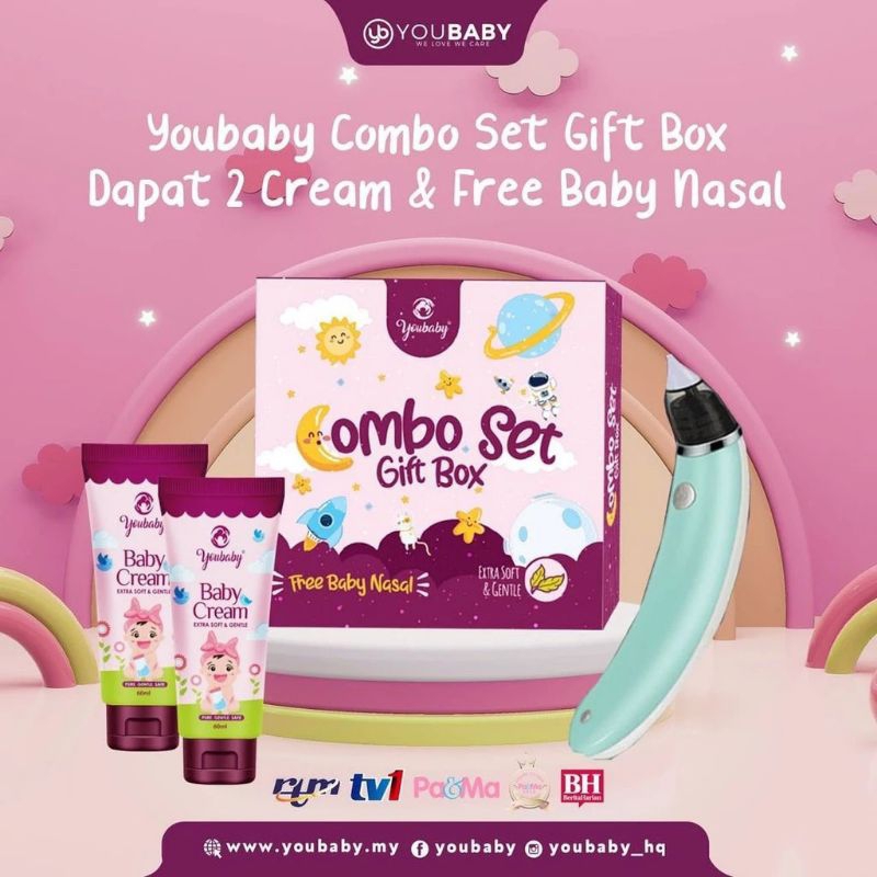 💥 Healthy baby combo set💥 2 YOUBABY CREAM + 1 BABY NASAL🌸 | Shopee Malaysia