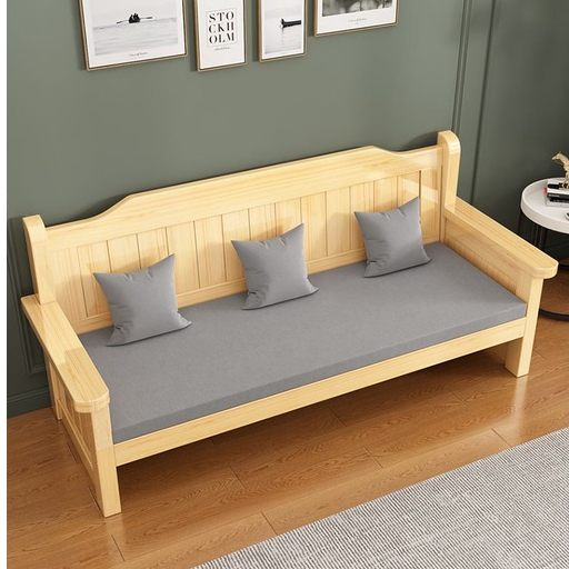 Solid wood sofa combination living room three-person balcony leisure ...