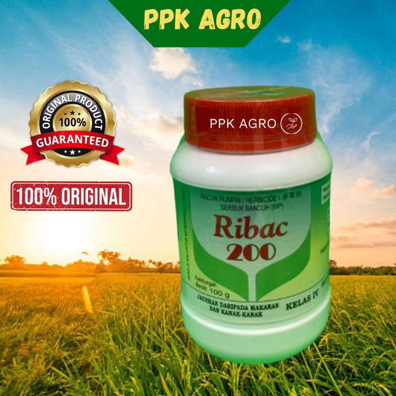 100G RIBAC 200 / RACUN RUMPUT RUMPAI/HERBICIDE/ Racun Rumput Sambau ...
