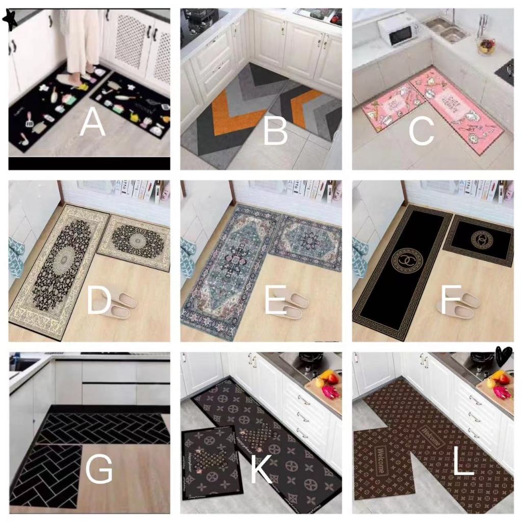 Size: 40x60cm,40x120cmREADY STOCK 2pcs Anti-slip Bedroom Kitchen Living ...